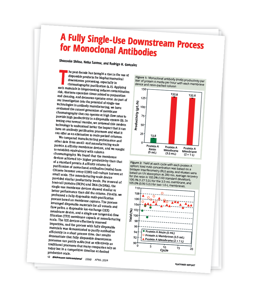 Research study: Fully Single-Use Downstream mAb Process - White Paper