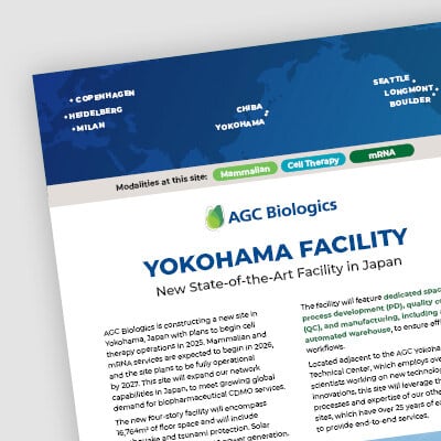 Mammalian, Cell Therapy, mRNA Facility | Yokohama Japan | AGC Biologics